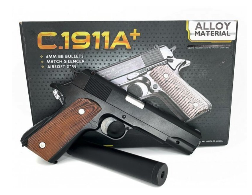 COLT Metalni pistolj na kuglice - Airsoft pištolj C.1911A - Mali Ali