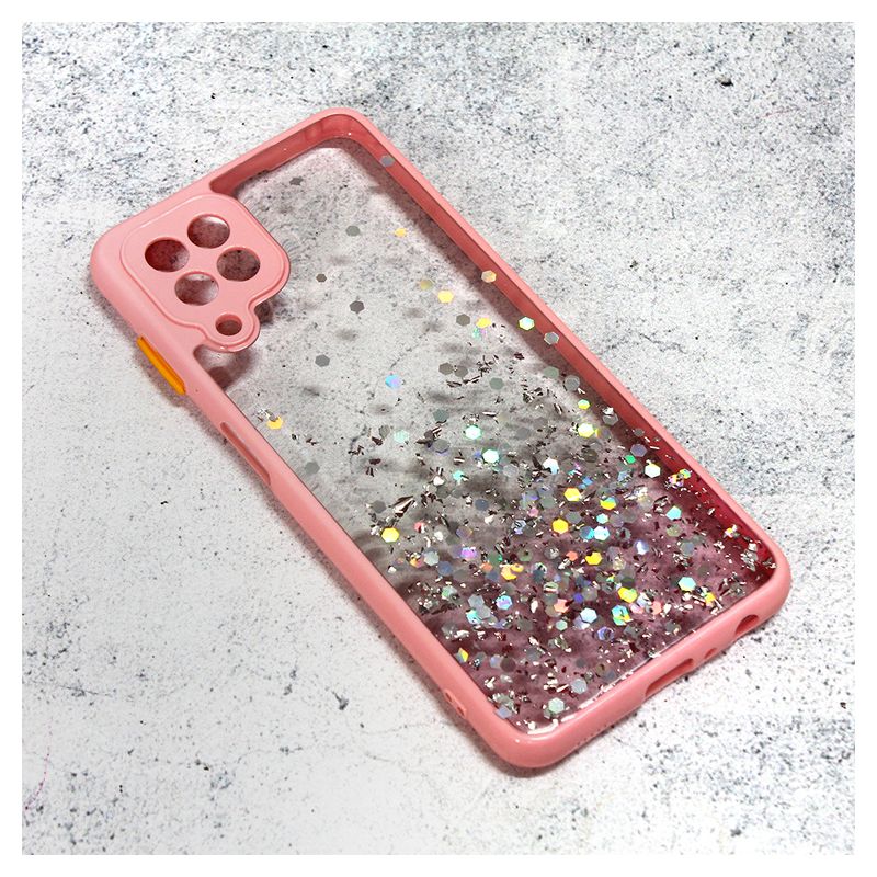 Maskica Frame Glitter za Samsung A225F Galaxy A22 4G roze - Mali Ali