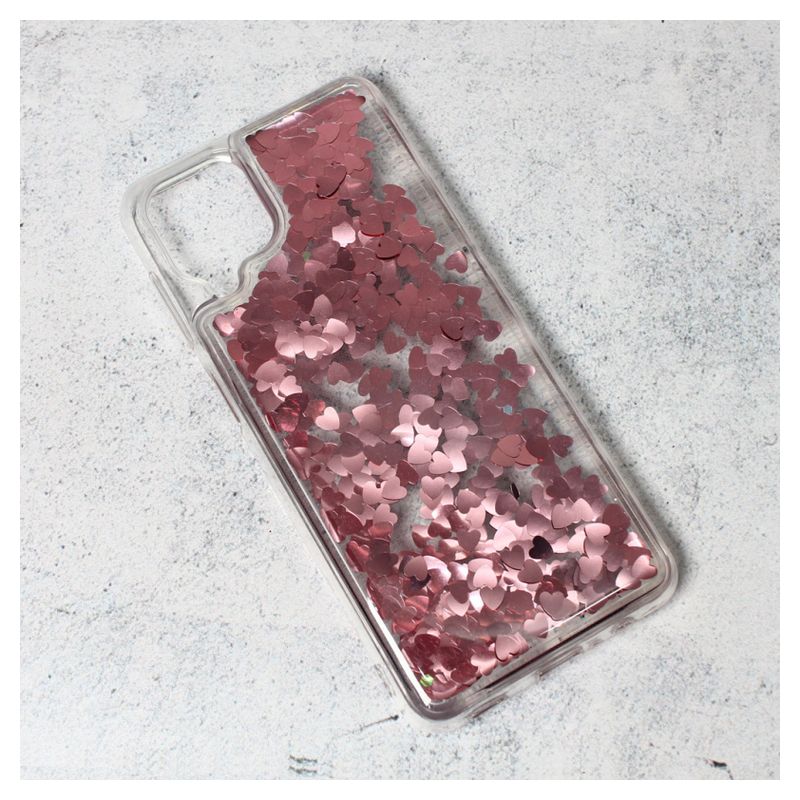 Maskica Liquid Heart za Samsung A125F Galaxy A12 roze - Mali Ali
