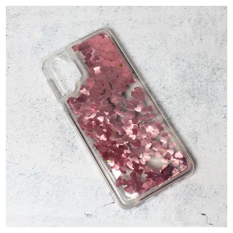Maskica Liquid Heart za Samsung A326B Galaxy A32 5G roze - Mali Ali