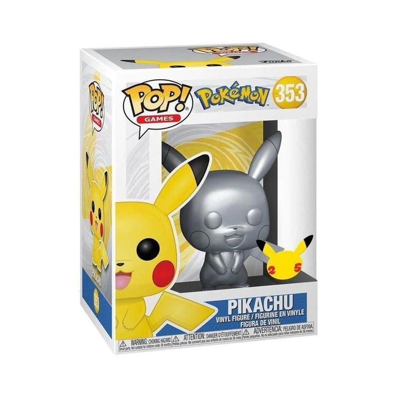 Pokemon POP! Vinyl - Pikachu Silver Metalic 10" - Mali Ali