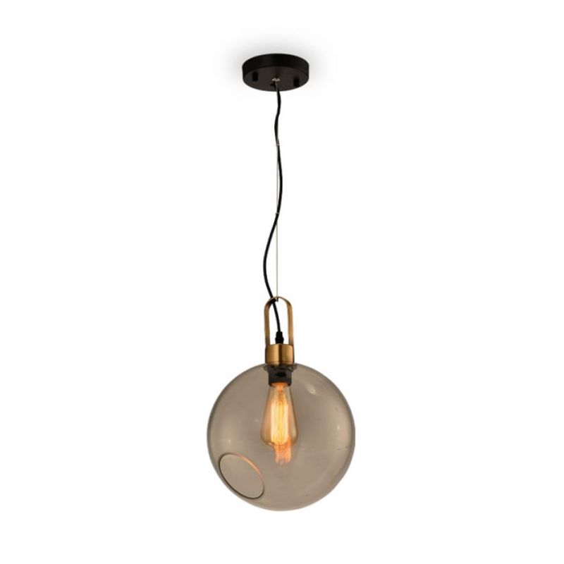 RUSTIK 89 VISILICA 1*E27 GOLD/COGNAC GLASS - Mali Ali